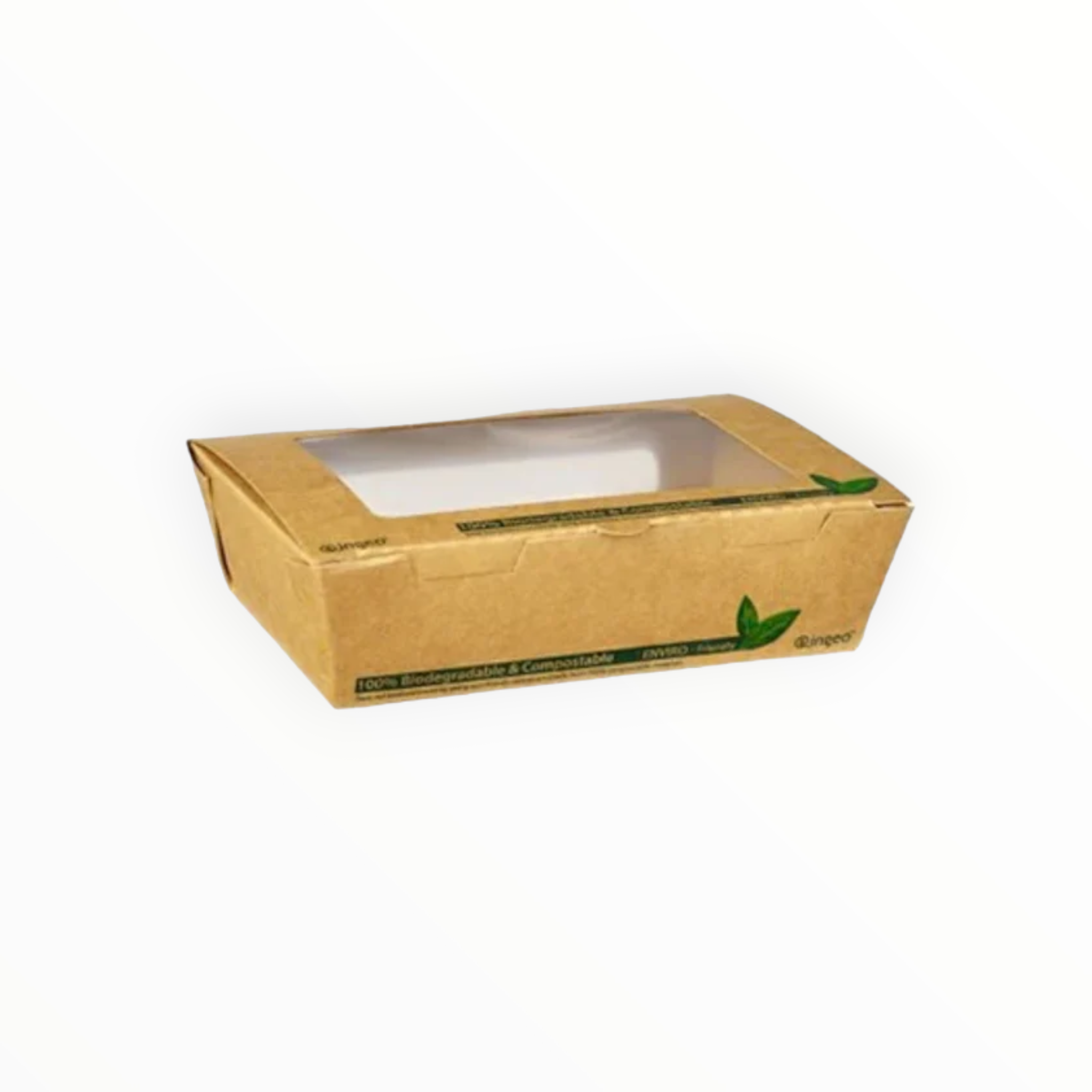 1200ml PLA Tuck Top Kraft Window Salad Boxes – FreshPack Solutions Ltd