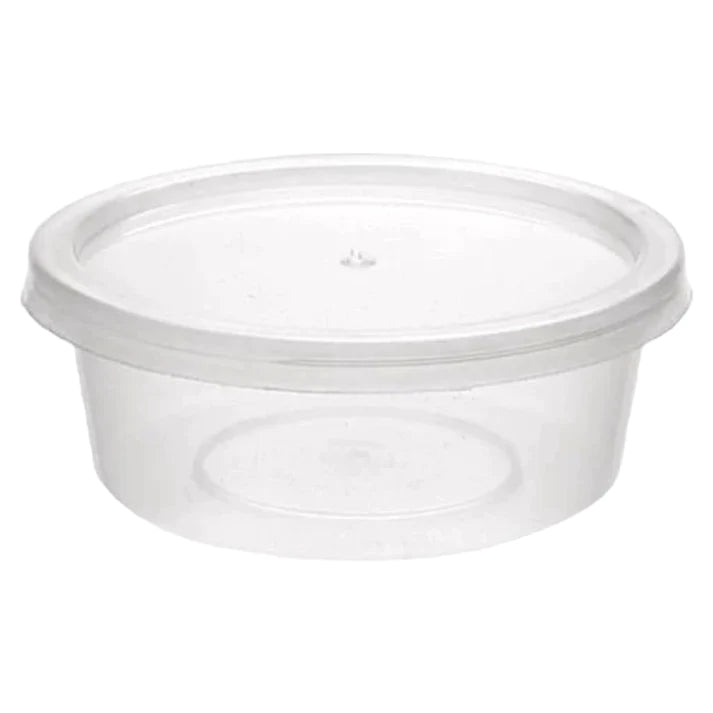 12oz Round Plastic Container with Lids