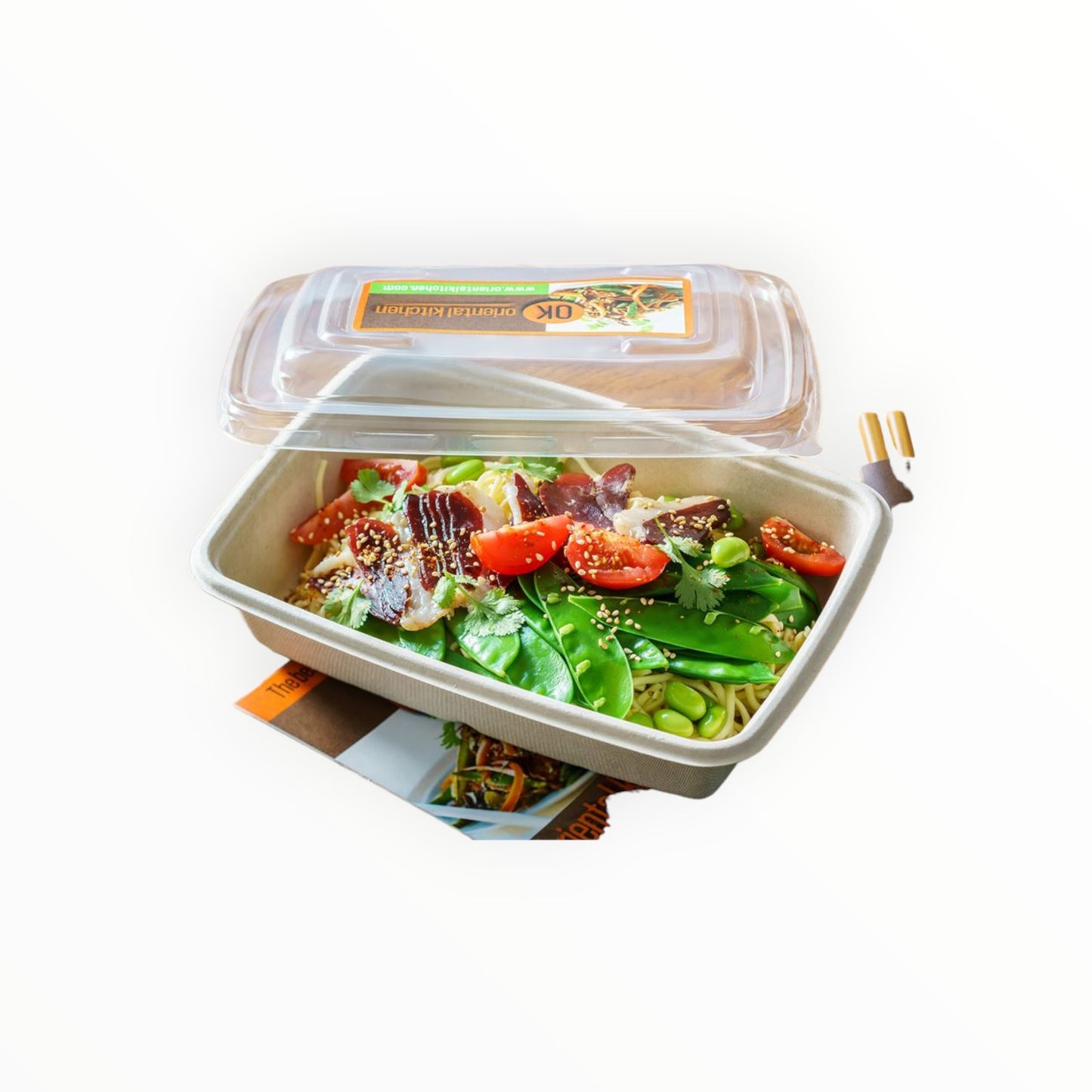 Sabert 950ml Rectangular Pulp Container Base | FreshPack Solutions Ltd